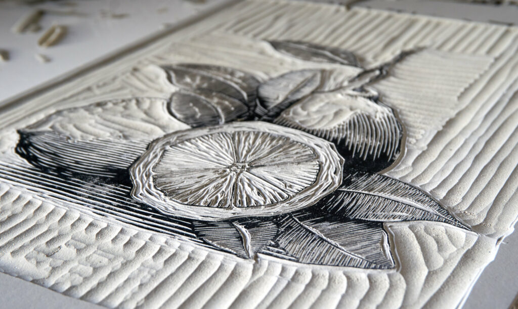 Linoldruck - Wie bekommt man den Entwurf auf's Linoleum? - martinleurs.de